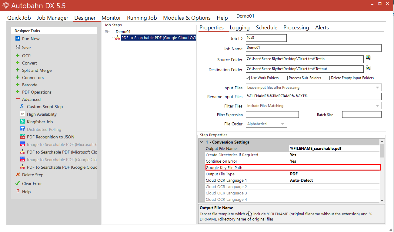 ICR in Autobahn DX using Google Vision AI - Aquaforest